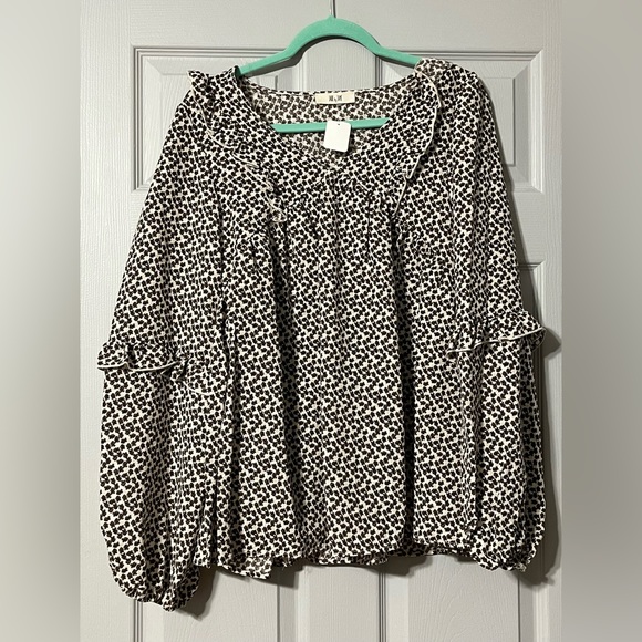 Jade by Jane | Tops | Nwt Jade By Jane Ruffle Trim Babydoll Blouse Top ...